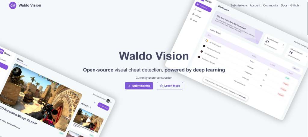 Waldo Vision, AI Yang Boleh Mengecam dan Mengingat Pemain Yang Menipu