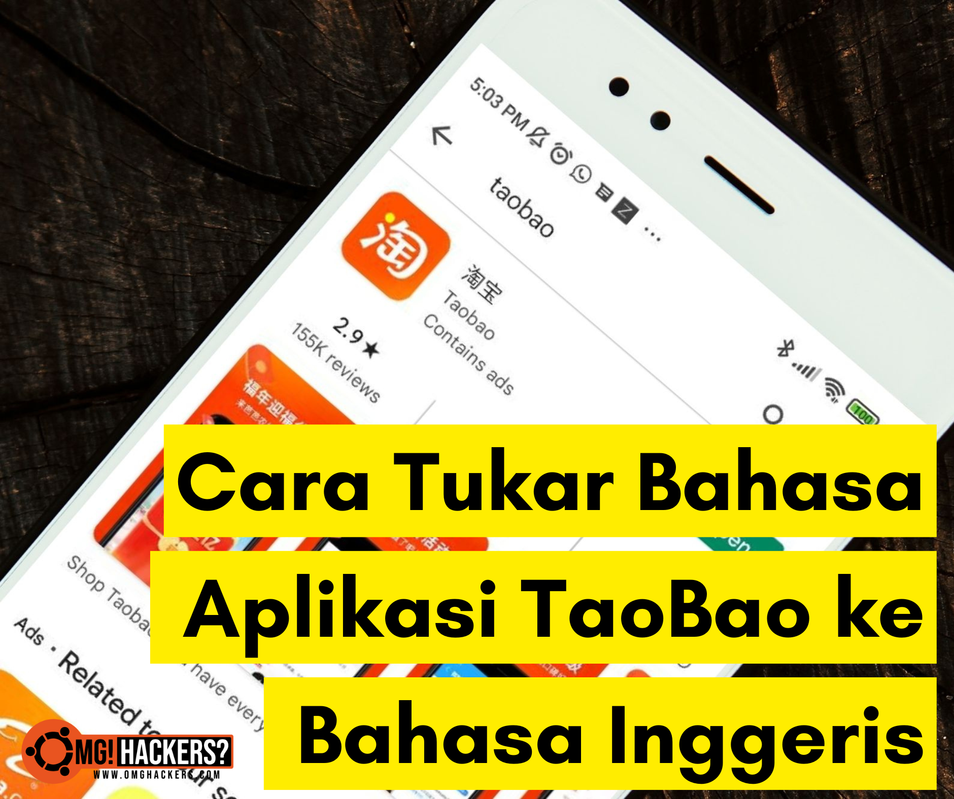 Cara Tukar Bahasa TaoBao ke English